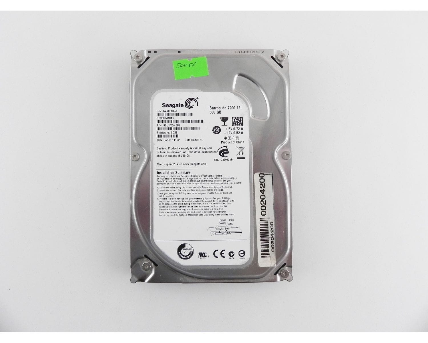 Купить Seagate ST3500418AS 500 GB 3.5" SATA жесткий диск HDD Рабочий по ...